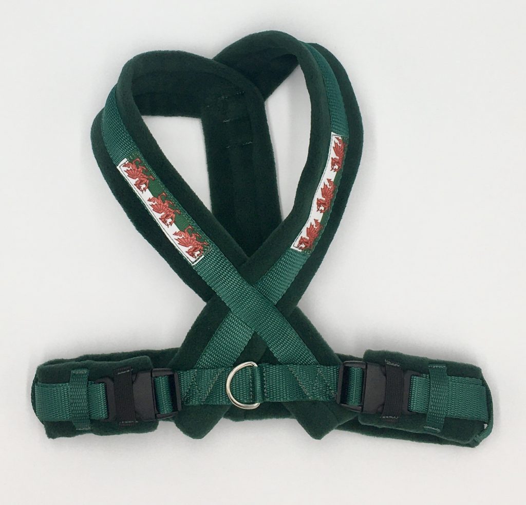 eDog. Welsh Flag Greyhound Fleece Harness – Totally Greyhound